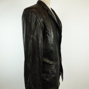 Remy Leather | Jackets & Coats | Remy Black Fine Leather Jacket Blazer ...